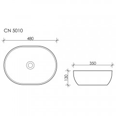 Раковина накладная Ceramica Nova Element CN5010 (артикул SC-144594 ...