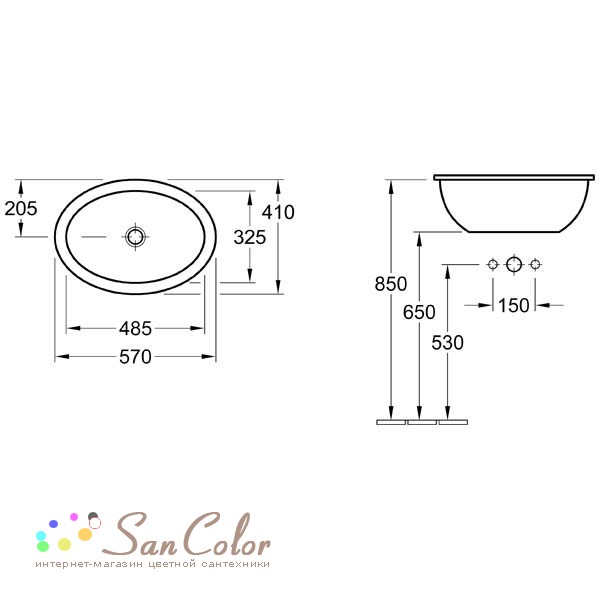 Раковина Villeroy & Boch Loop&Friends 61552001 (артикул SC-119204 ...