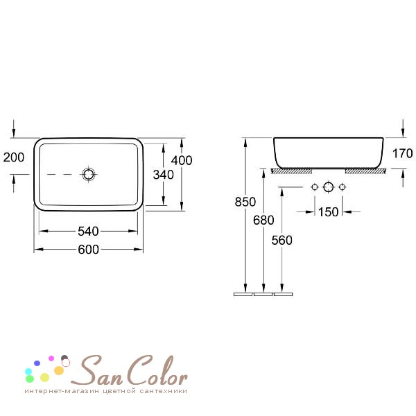 Раковина Villeroy & Boch Architectura 41276001 (артикул SC-119281 ...
