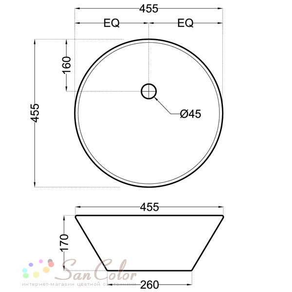 Раковина накладная Jaquar JDS JDS-WHT-25905 (артикул SC-129446) — цена ...