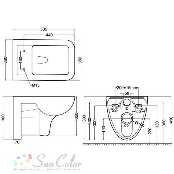 Унитаз подвесной Jaquar Florentine FLS-WHT-5951 (артикул SC-129471 ...