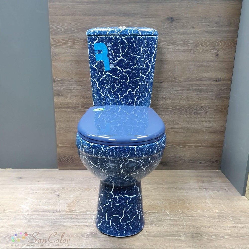 Унитаз Rosa Комфорт синий кракелюр (артикул SC-156244) — цена, купить ...