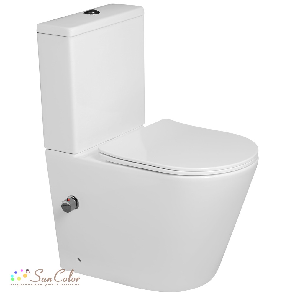 Унитаз SantiLine SL-5014SM-BD с функцией биде и смесителем (артикул SC ...