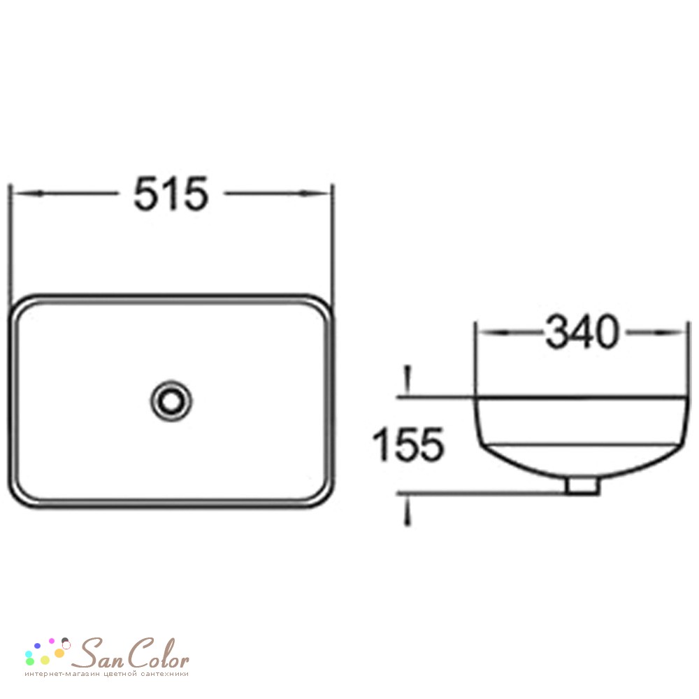 Раковина врезная CeramaLux E408D (артикул SC-163934) — цена, купить сантехнику в интернет ...