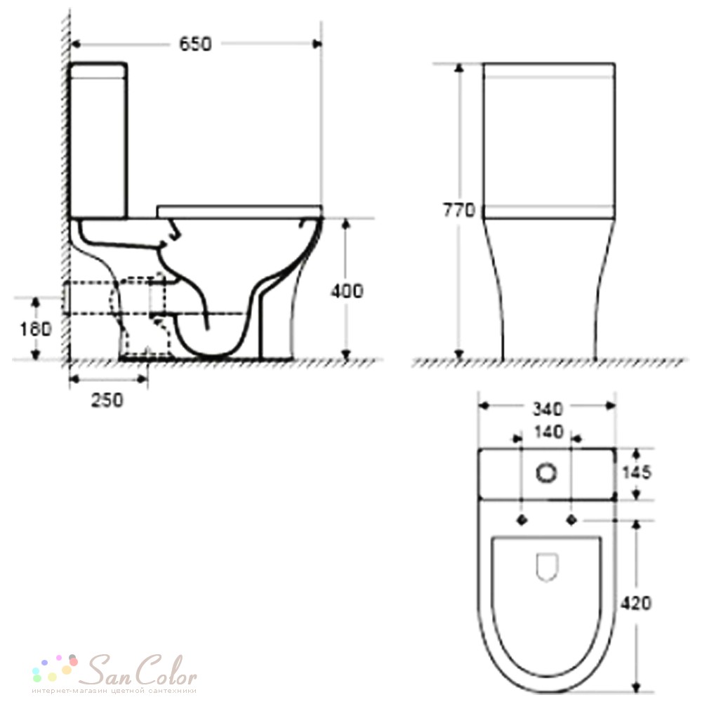 Унитаз Cerutti Bernina 1217SMBD безободковый с функцией биде и ...