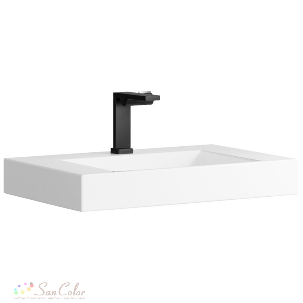 Тумба с раковиной Aqwella Cube 70 белый матовый (артикул SC-184443) — цена, купить сантехнику в ...