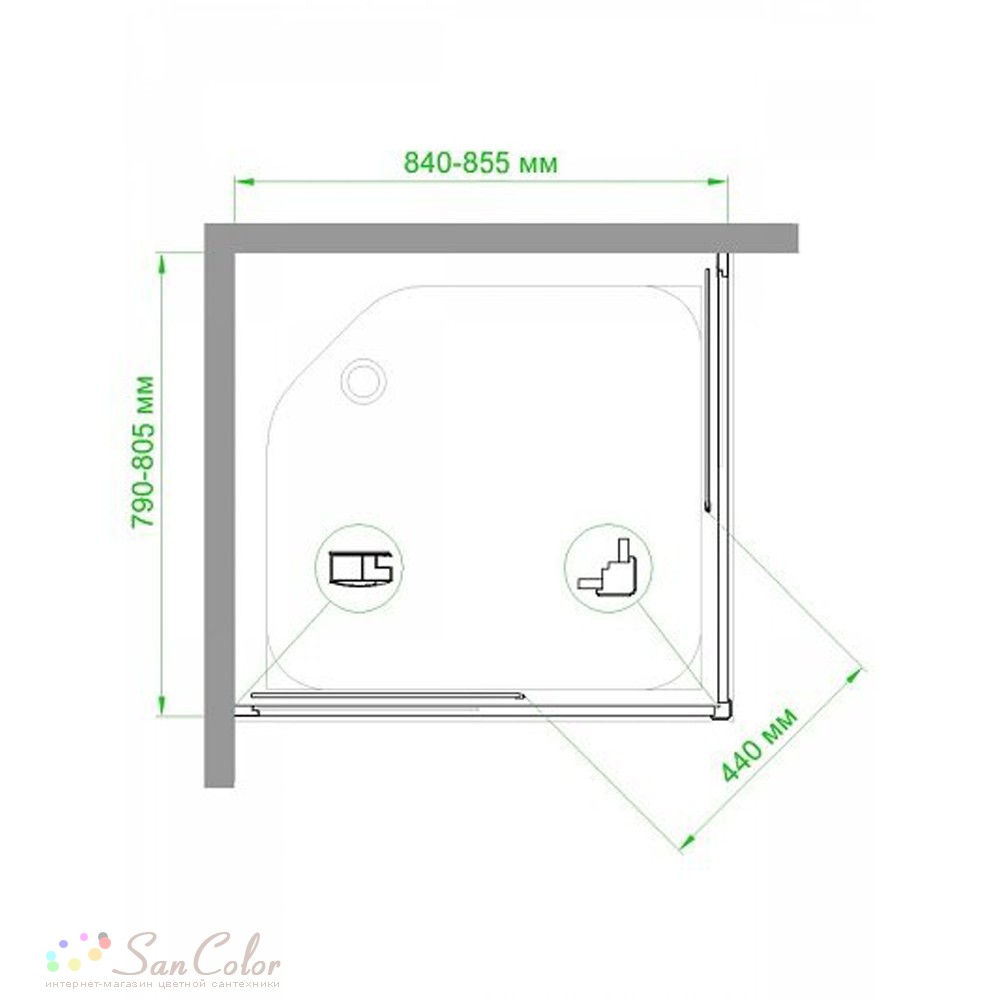 Душевое ограждение Royal Bath RB8085HPD-T-CH (артикул SC-194014) — цена ...