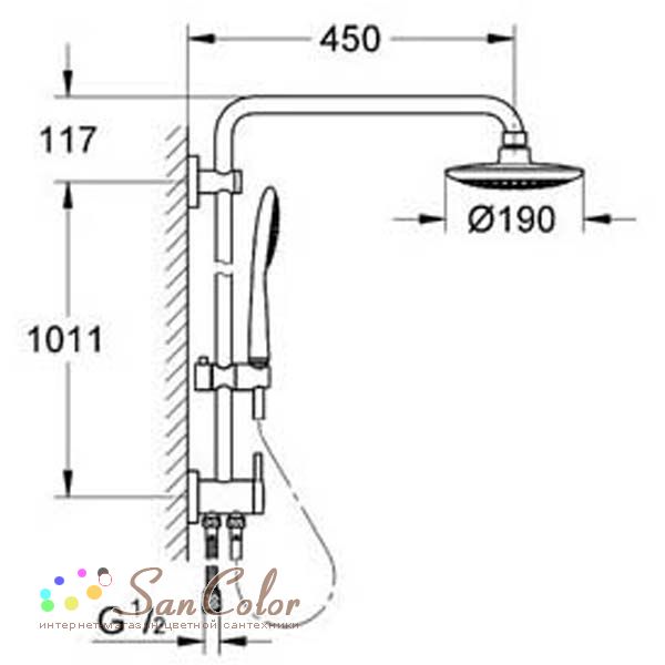 Душевая система Grohe Rainshower Solo 27430000 (артикул SC-107068 ...