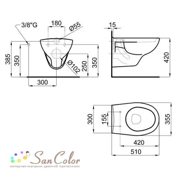Унитаз Noken City подвесной (артикул SC-113522) — цена, купить ...