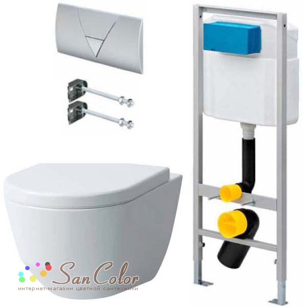 Инсталляция Viega Eco 673192 + Laufen PRO rimless 820965 с сиденьем ...